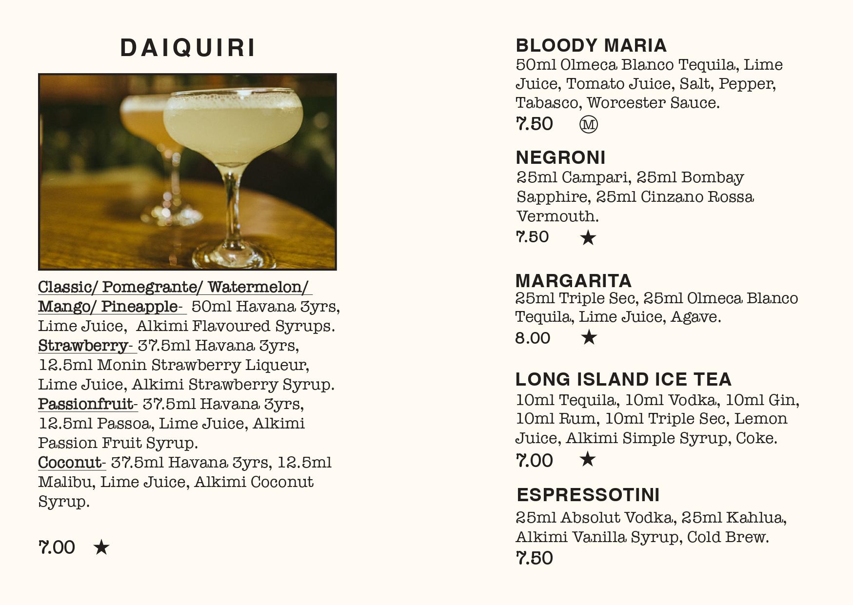 Cocktails – Pepper Rocks Nottingham